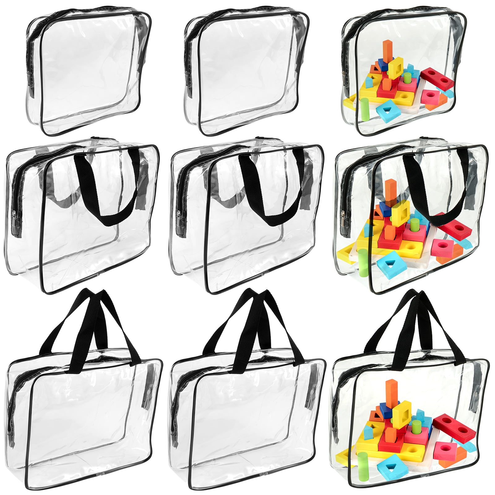 18 Packs Transparent Handheld Toy Organizer Bag Toy Storage Bag ...