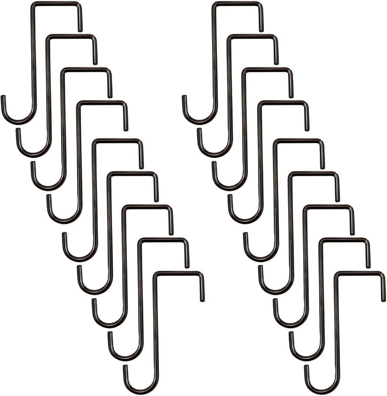 18 Packs Vinly Fence Hooks, 2 x 6 inch Patio Hangers Black Powder ...