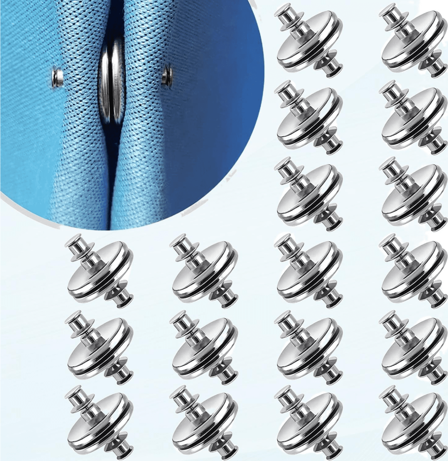 18 Pairs Curtain Magnets Closure, Curtain Weights Magnets with Back ...