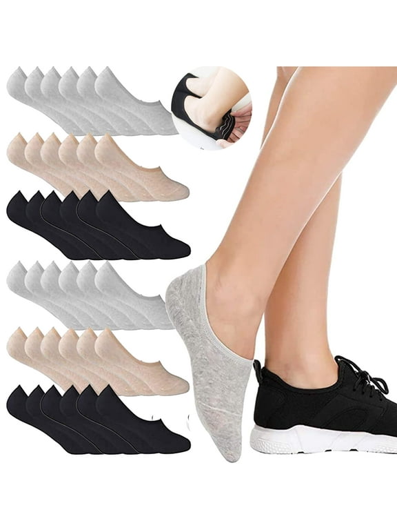 Hehanda 6 Pairs Women's Lace No Show Socks Low Cut Non Slip, Invisible ...