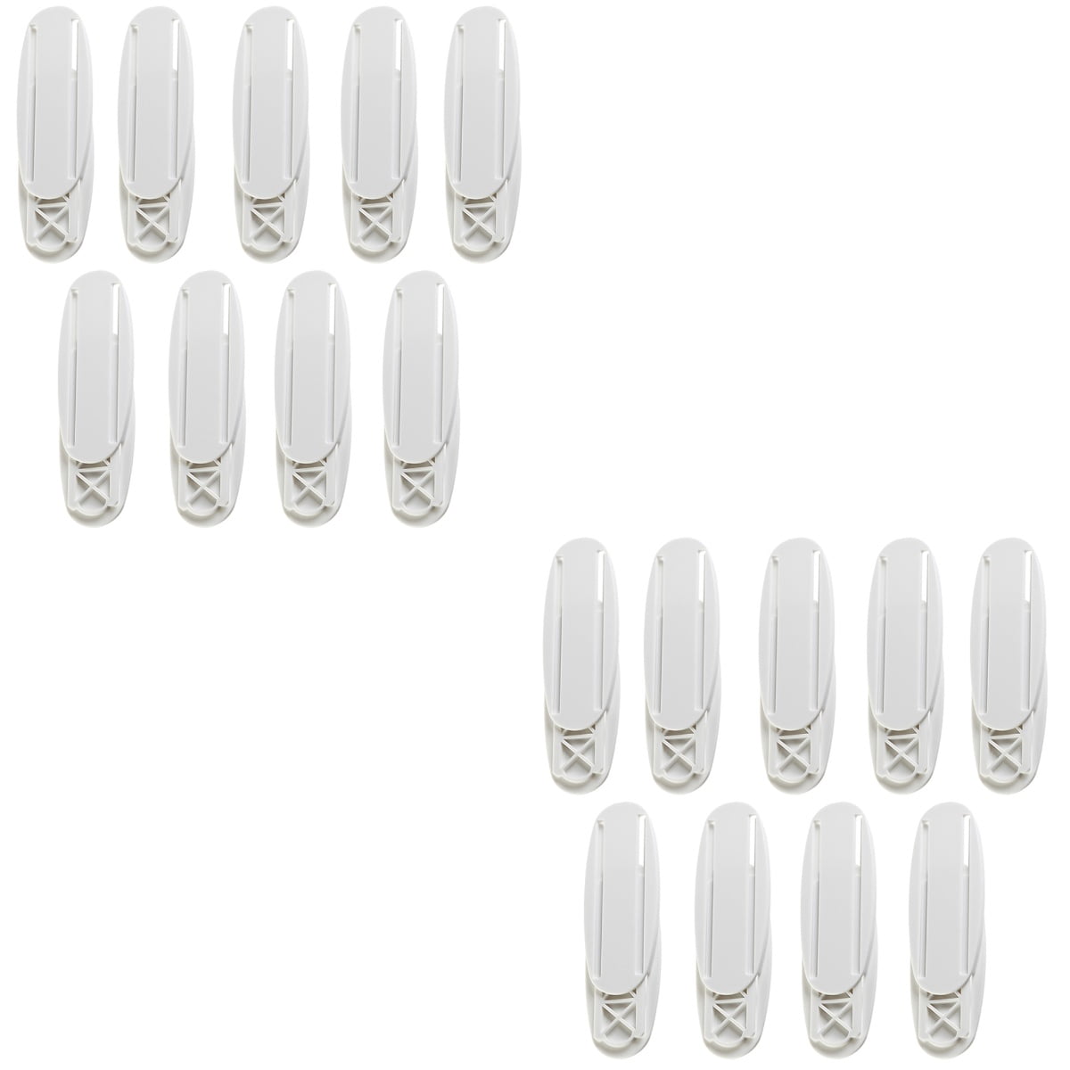 MERRYHAPY White 18 Pairs Wall Mount ABS Socket Hanger for Cable Storage ...