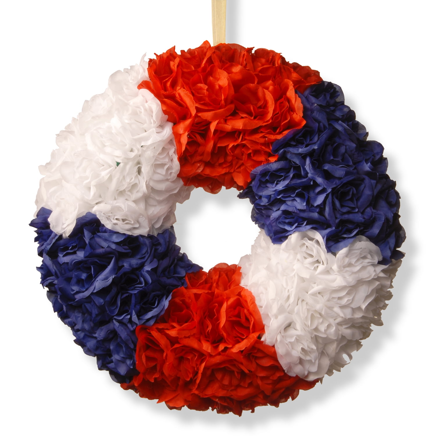 18" Patriotic Rose Wreath - Walmart.com