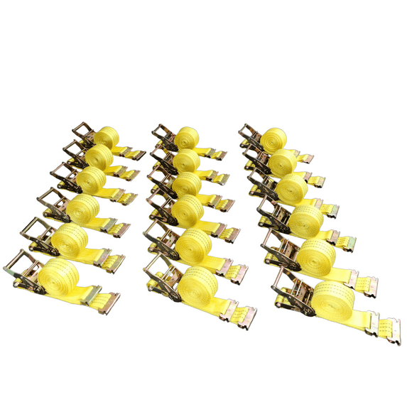 18 Pc 15' E Track Ratchet Straps Tie Down Truck Trailer Enclosed Cargo ...