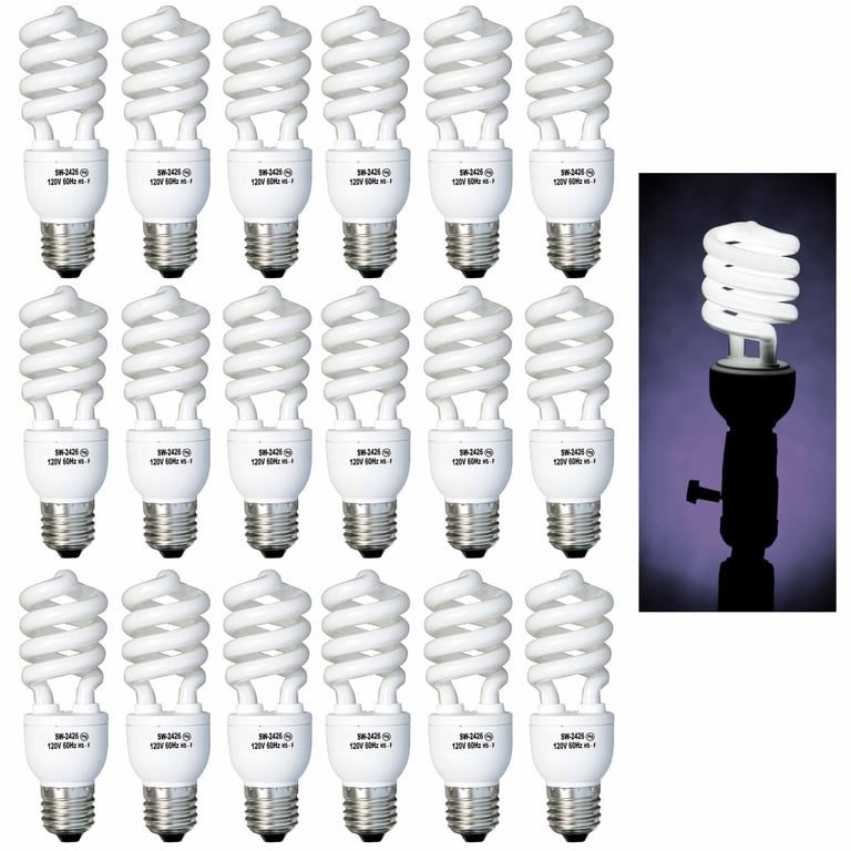 Soft Fluorescent Tube Lighting 3 Pc Light Bulbs CFL Soft White 26W 125