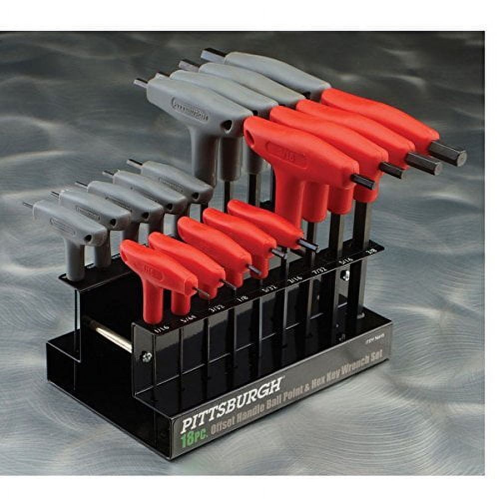18 Pc SAE & Metric T-Handle Ball End Hex Key Set by USATNM - Walmart.com