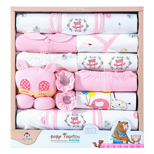 18 Pcs Newborn Clothes Items, 0-6 Months Baby Boys Girls Outfit ...
