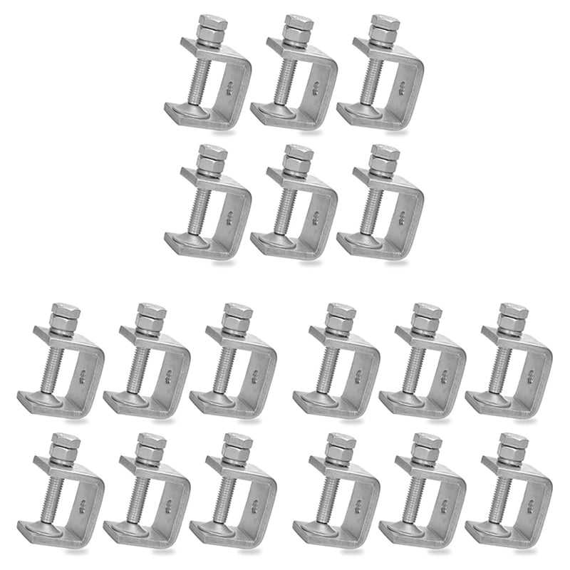 18 Pcs 1 Inch Stainless Steel Small C-Clamp for Woodworking, Heavy Duty ...