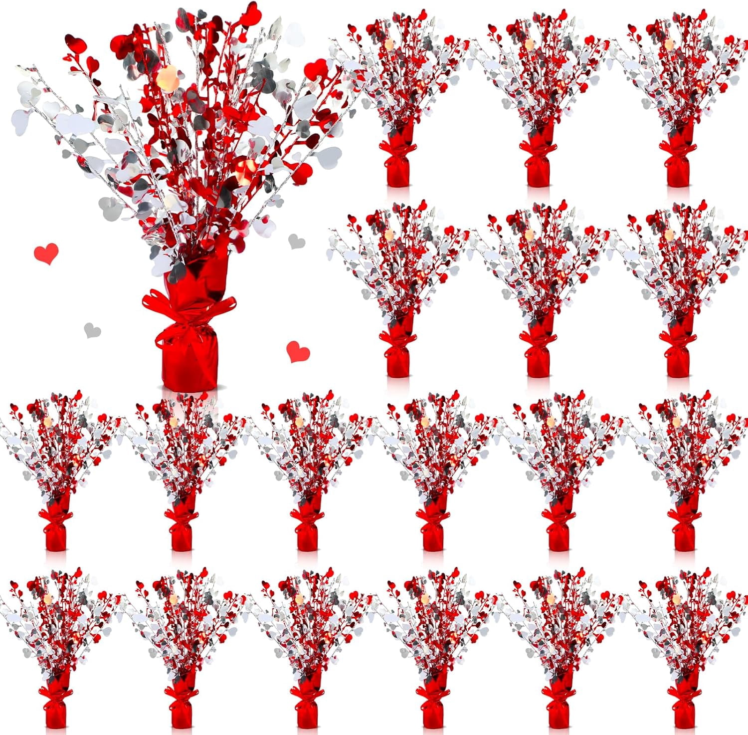 18 Pcs 18 Pcs Valentine Day Centerpieces Bulk Metallic Foil Spray ...