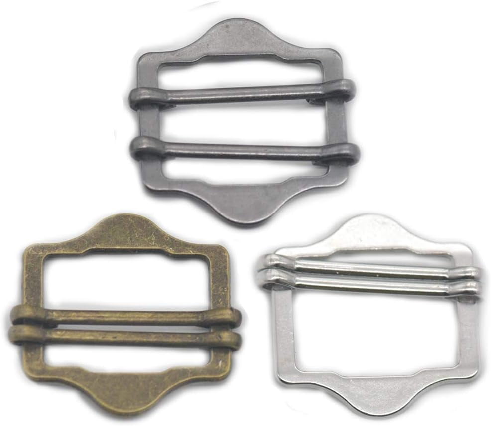 18 Pcs - 24mm Metal Adjuster Buckle Sliding Double Bar Roller For Bag ...