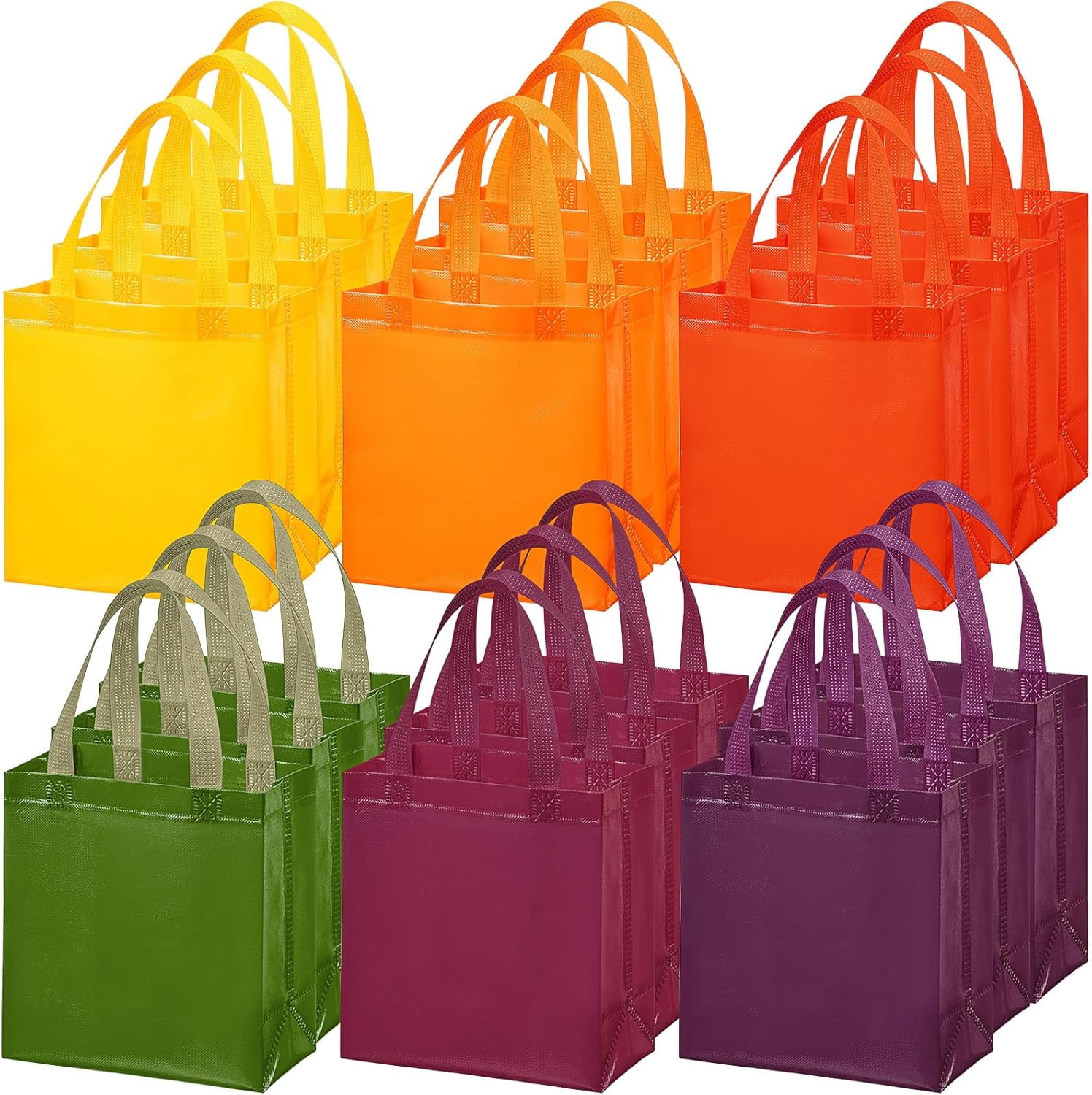 18 Pcs 36 Pcs Thanksgiving Non Woven Fall Gift Bags with Handles ...