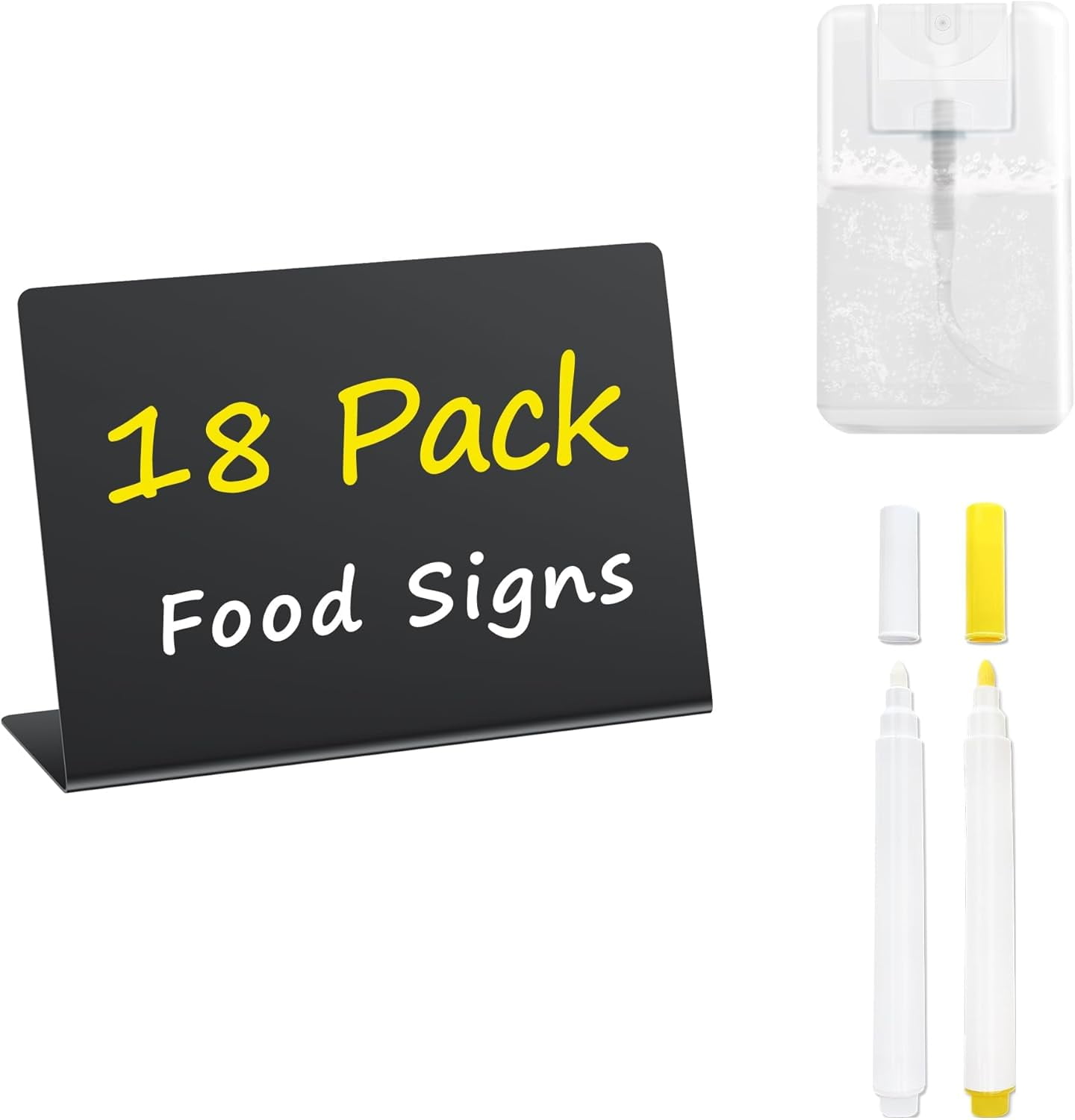 18 Pcs 4"x3" Mini Food Labels for Party Buffet - Mini Chalkboard Signs ...