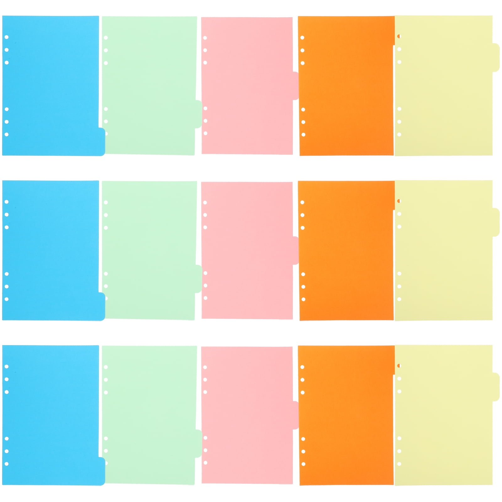 18 Pcs A5 Index Separator Page Binder Dividers Notebooks Detachable ...
