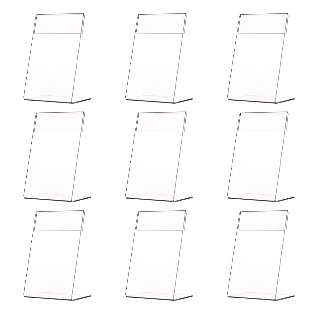18 Pcs Acrylic Price Tag Display Shelves Acrylic Sign Holders Storage ...