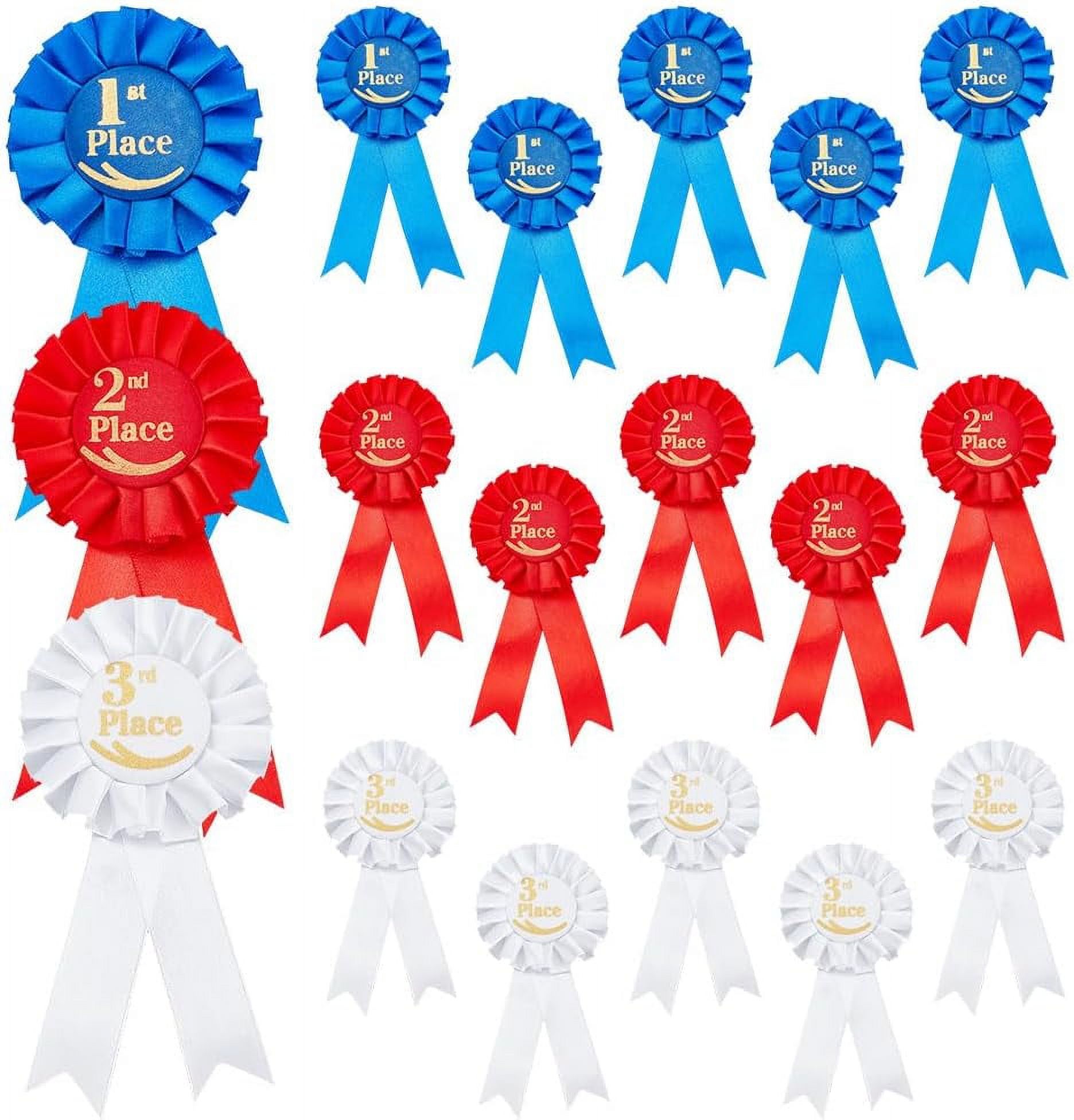 18 Pcs Award Ribbons Sets Honorable Ribbon Badge Satin Rosette Awards ...