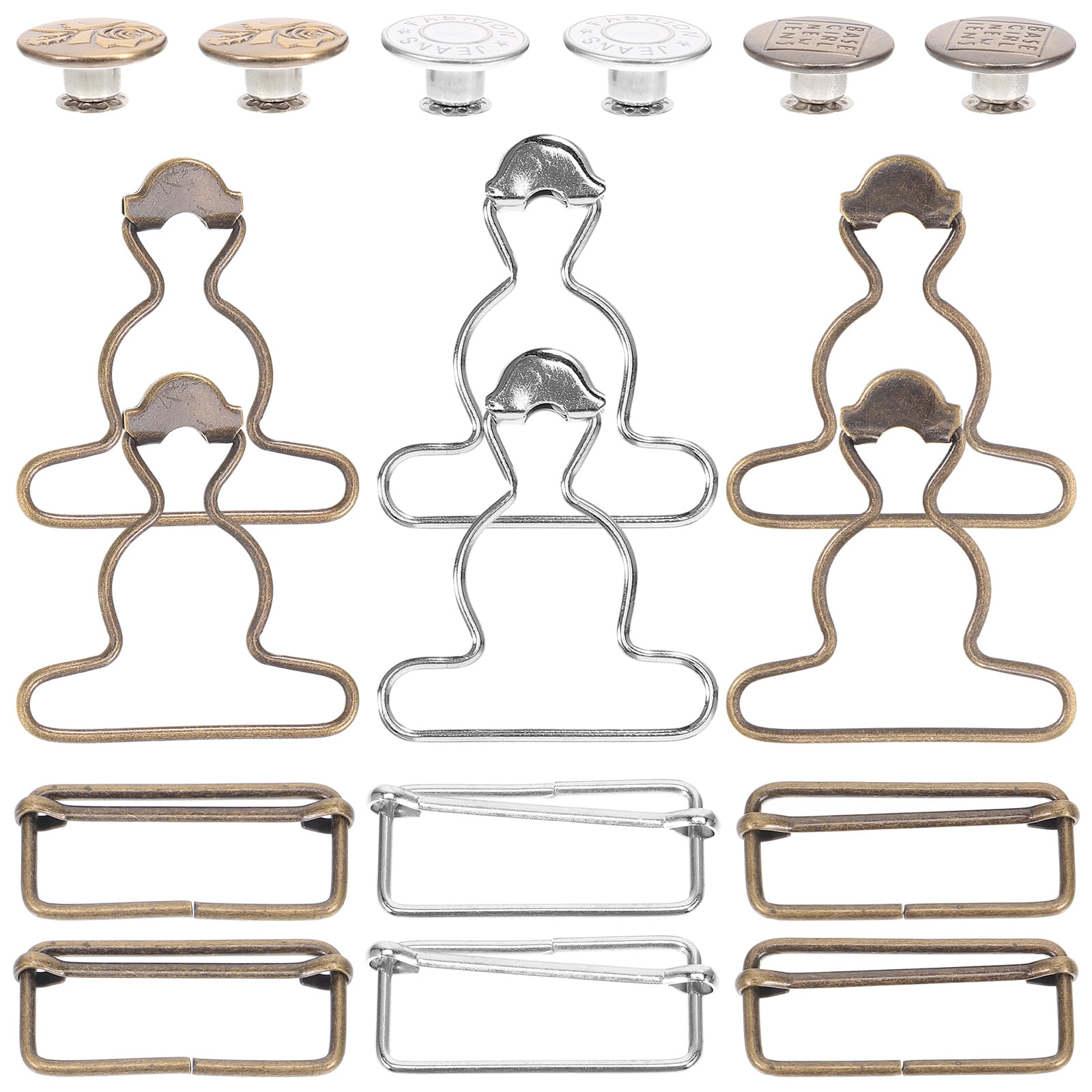 18 Pcs Bib Buckle Garment Fasteners Clip Overall Adjustable Costume ...