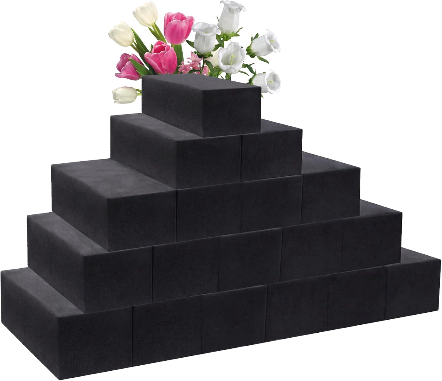 18 Pcs Black Floral Foam Blocks for Artificial & Dried Flowers ...