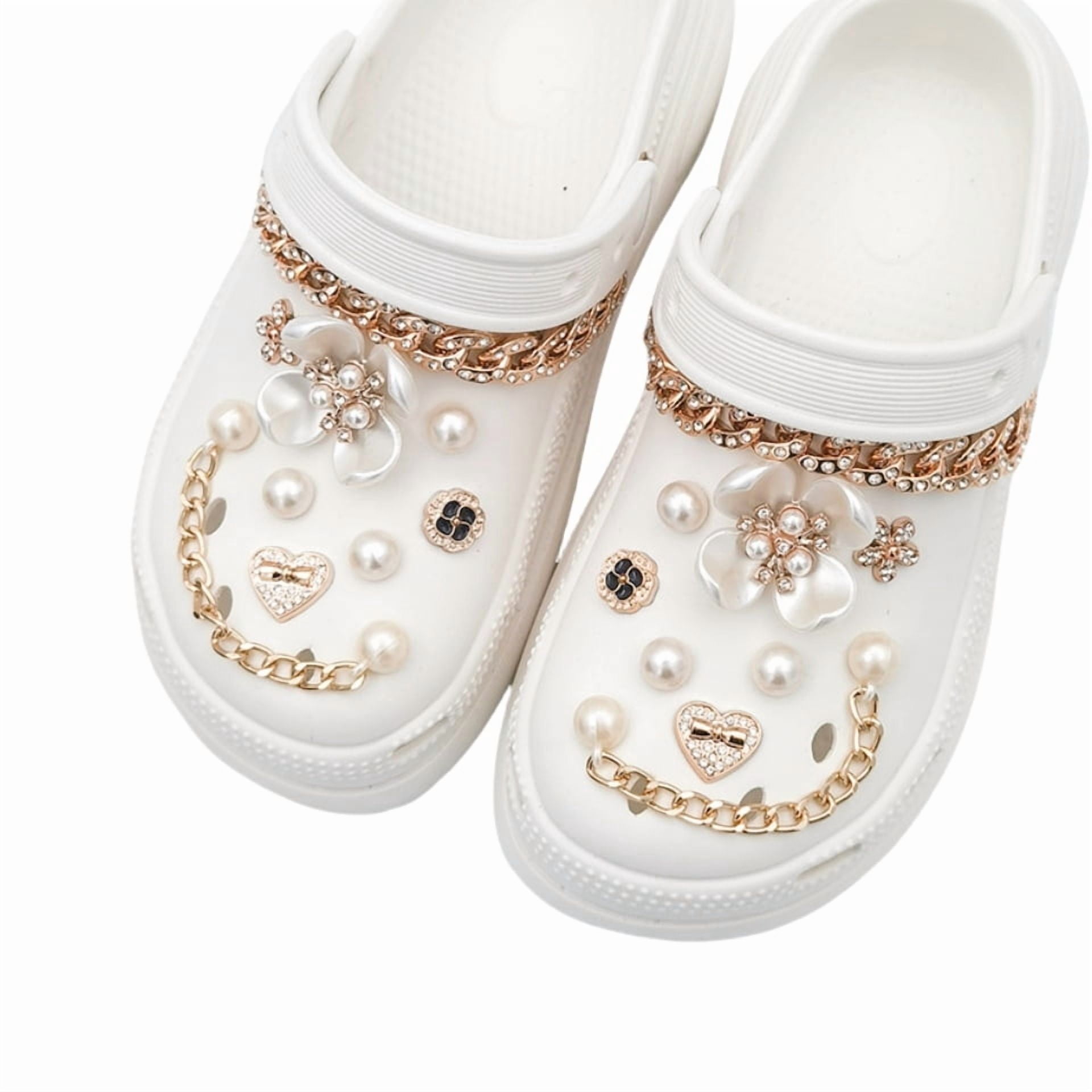 18 Pcs Bling Shoe Charms, Different Gems Jewelry Diamond Women Shoe ...