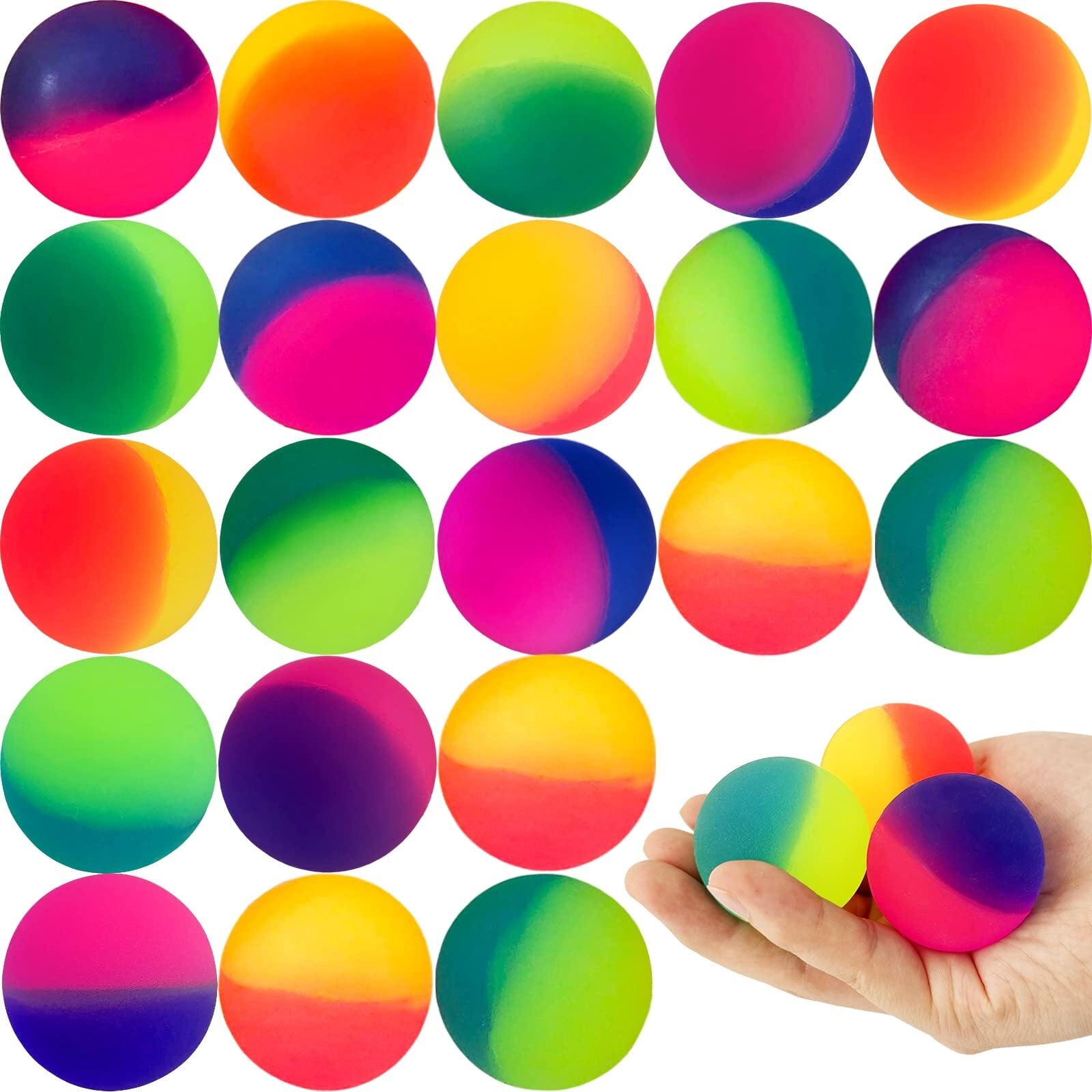 18 Pcs Bouncy Balls for Kids,45 mm Jumbo Super Bouncy Balls,Rubber High ...