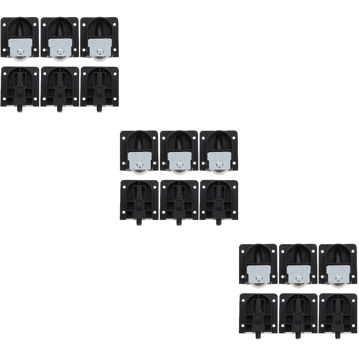 18 Pcs Cabinet Door Bead Wardrobe Wheel Roller Kit Old Fashioned Black ...