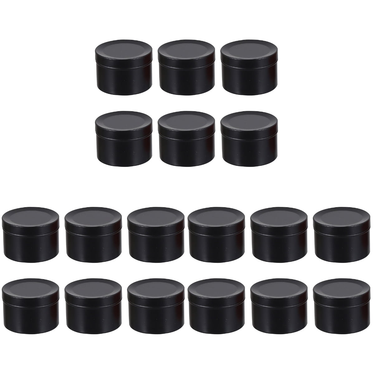 18 Pcs Candle Jar Tea Containers Cracker Facial Cream Jars Tinplate ...