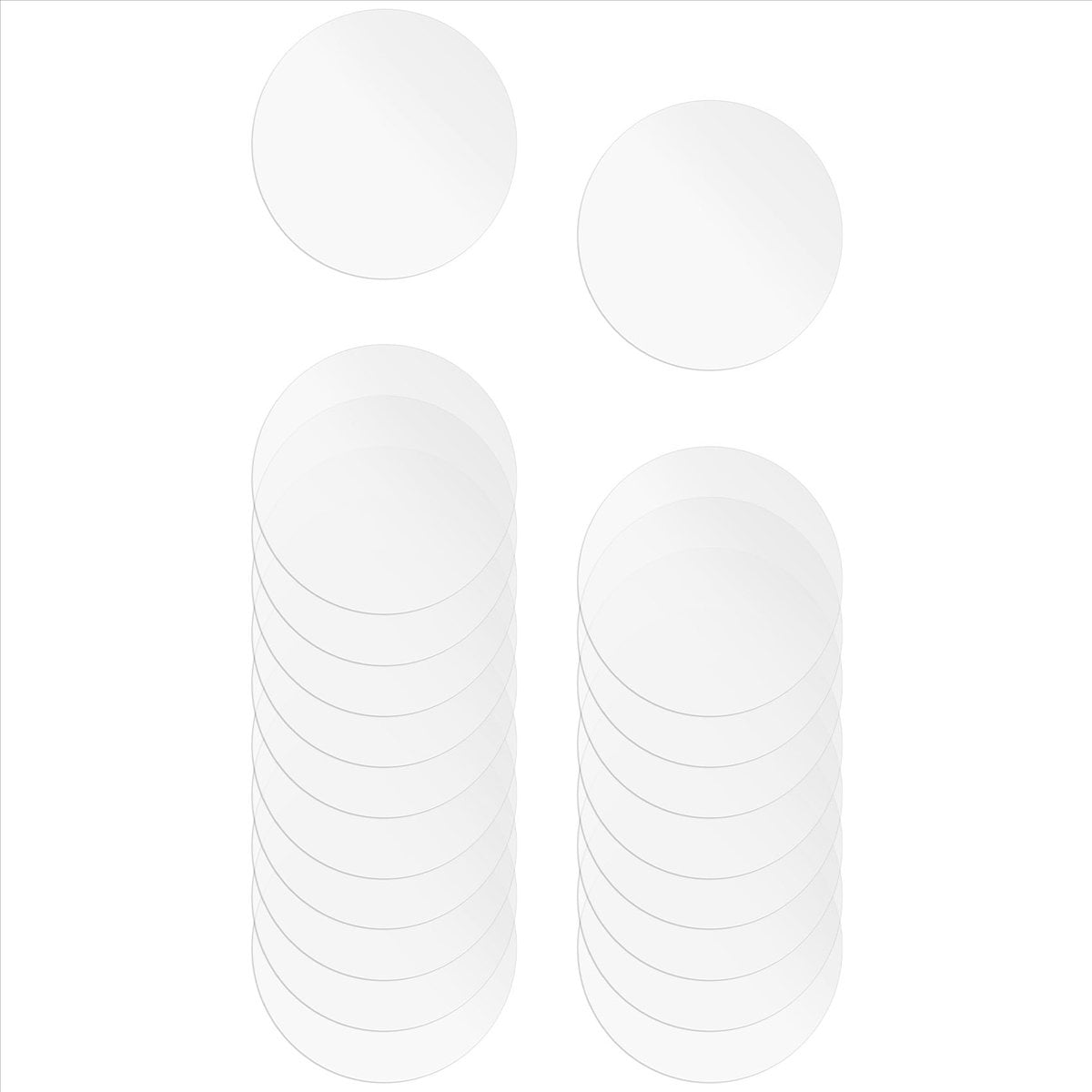 18 Pcs Clear Acrylic Disc 4 Inch Circle Acrylic Sheet Thick Circle ...