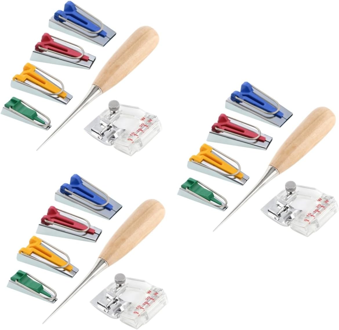 18 Pcs Colorful Sewing Tool Multitools Binding Tape Maker Adhesive Tape ...