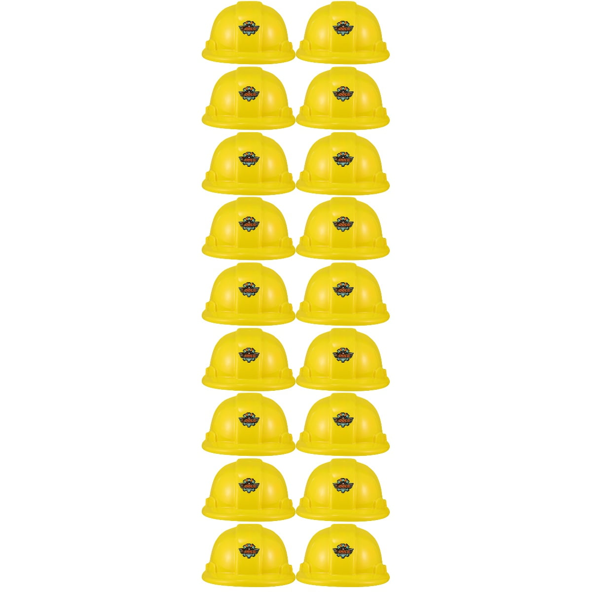 18 Pcs Construction Hard Hats Toy Yellow Kids Party Hat Building Dress ...