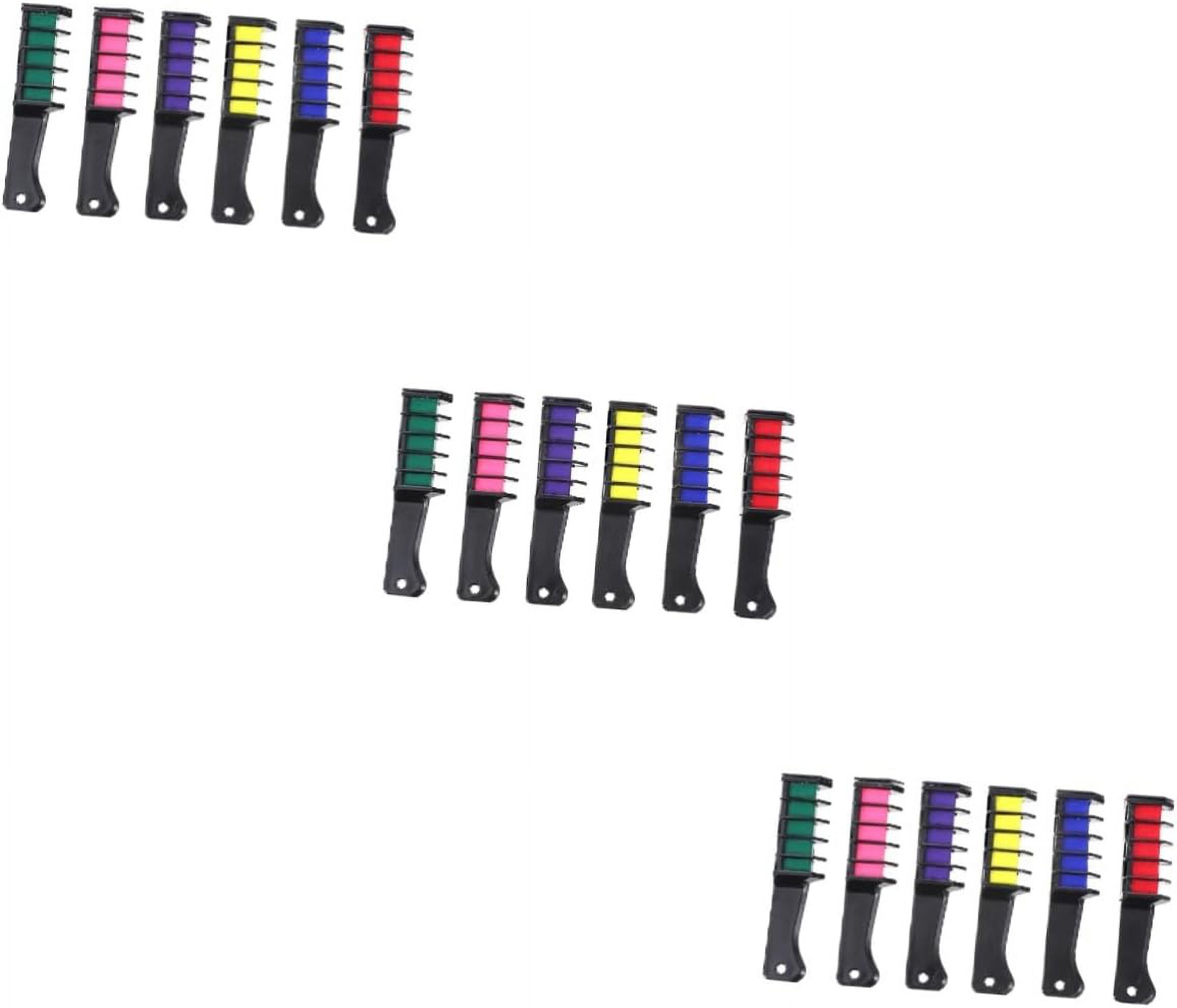 18 Pcs Disposable Dyeing Comb Kids Hair Dye Hair Color Chalk Combs for ...