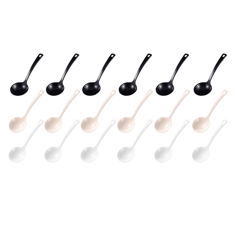 18 Pcs Disposable Spoon Asian Chinese Serving Spoons Hotpot Soup Ladle ...