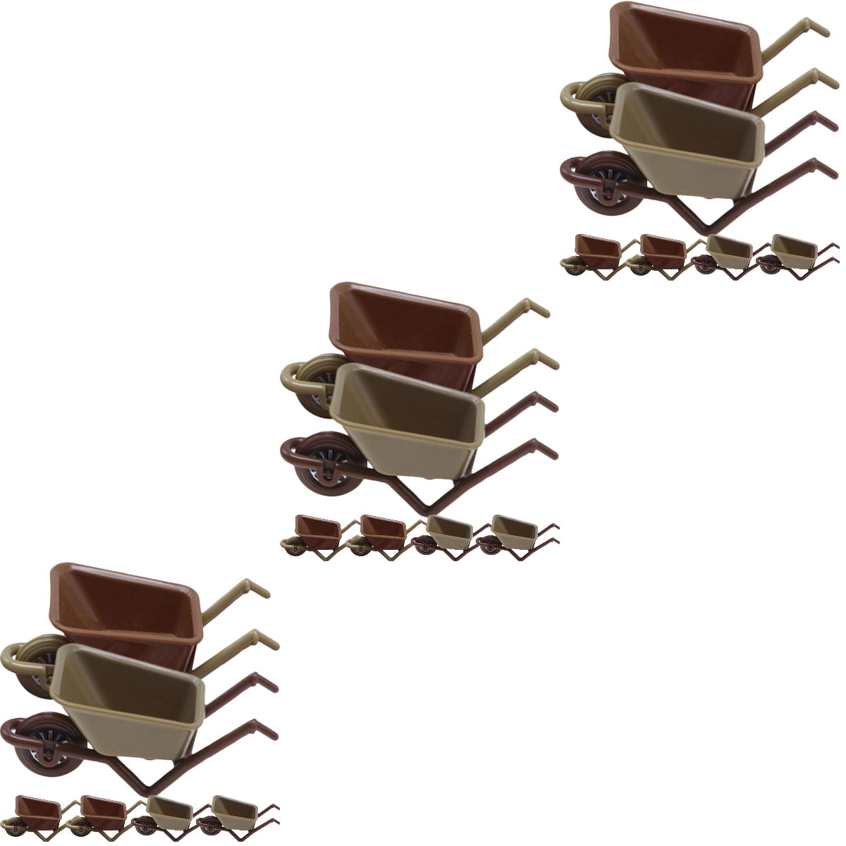 18 Pcs Doll House Trailer Toy Models Mini Garden Accessories Miniature ...