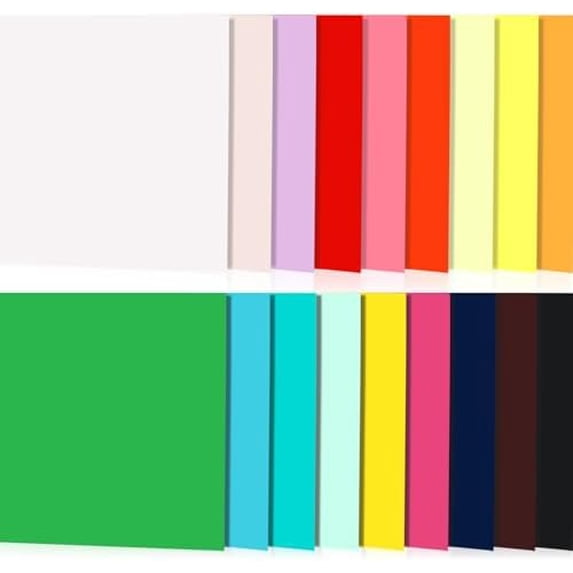 18 Pcs Double-Sided Colored Plywood Sheets 1/8 Thin Craft Wood for ...