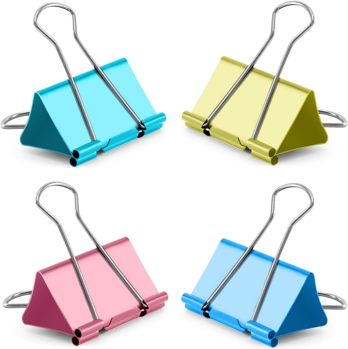 18 Pcs Extra Large Binder Clips 2 inch Length, Colorful Big Paper Clips ...