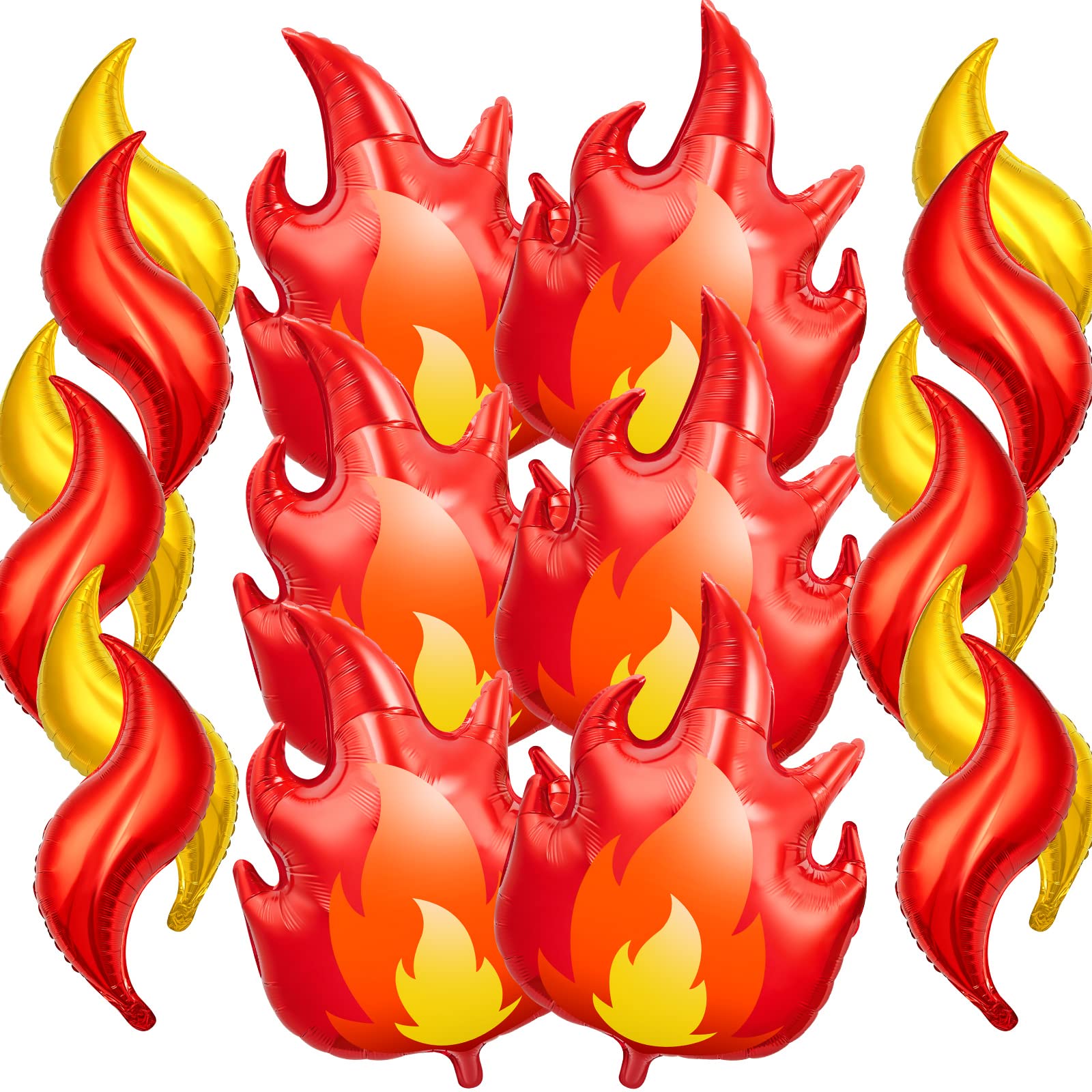 18 Pcs Fire Truck Birthday Party Supplies 32 Inch Fire Balloons ...