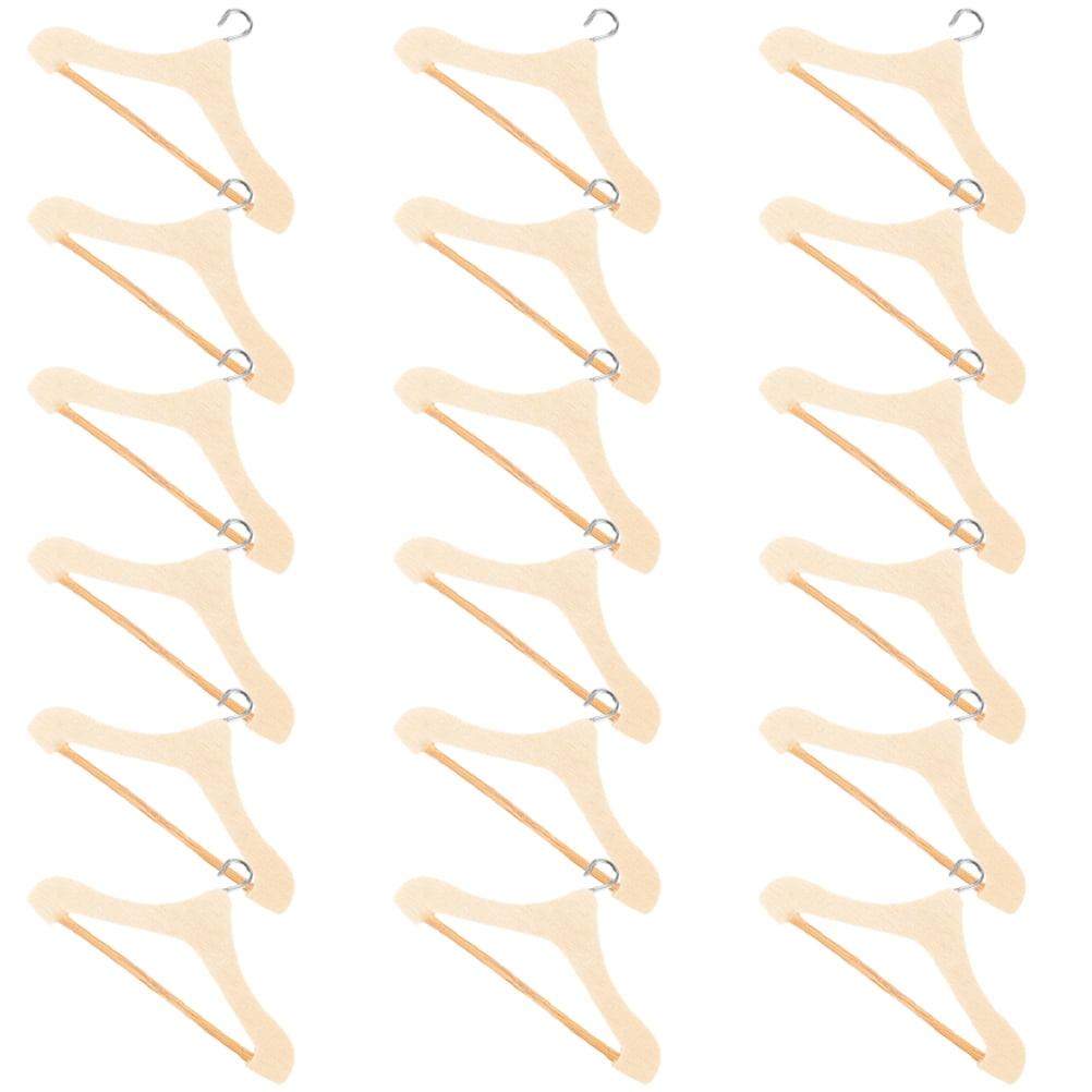 18 Pcs Folded Clothes Prop Miniature Simulation Hanger - Walmart.com