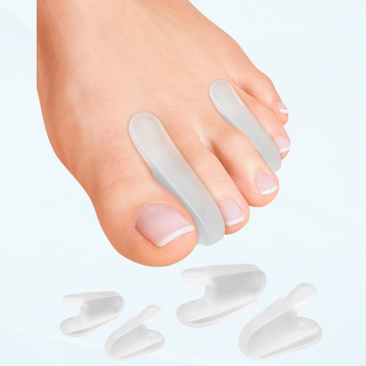 18 Pcs Gel Toe Separator Silicone Toe Adapter Bunion Corrector for Feet ...