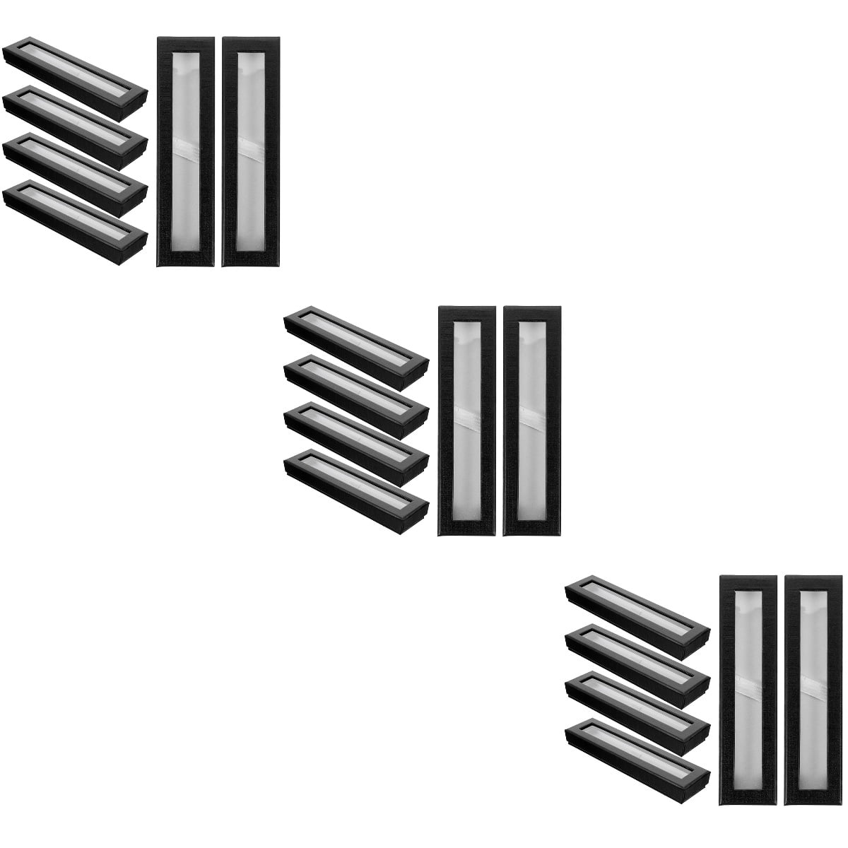 18 Pcs Heaven and Earth Cover Pen Case Pencil Holder Black Box Colored ...