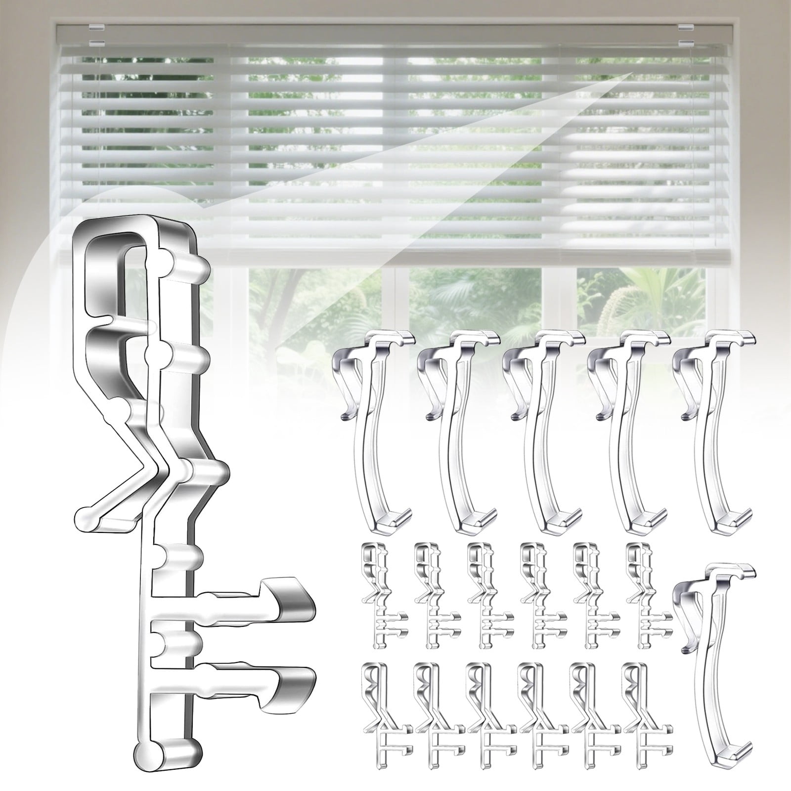 18 Pcs Hidden Blind Clips, Hidden Channel Valance Clips, Plastic ...