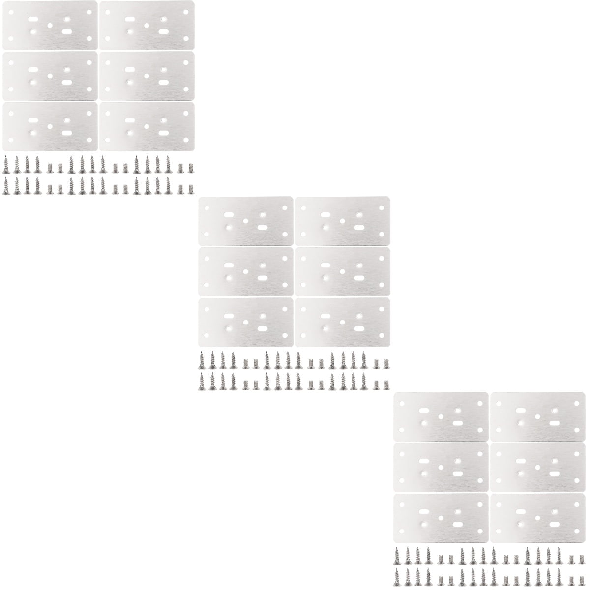 18 Pcs Hinge Repair Plate Hidden Cabinet Hinges Corner Plates Drawer ...