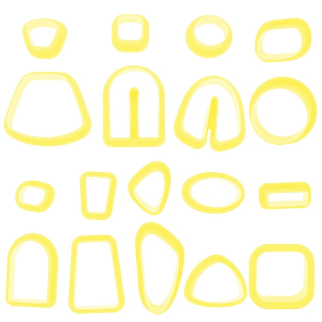 18 Pcs Jewelry Making Supplies Air Dry Clay Bulk Polymer Yellow ...