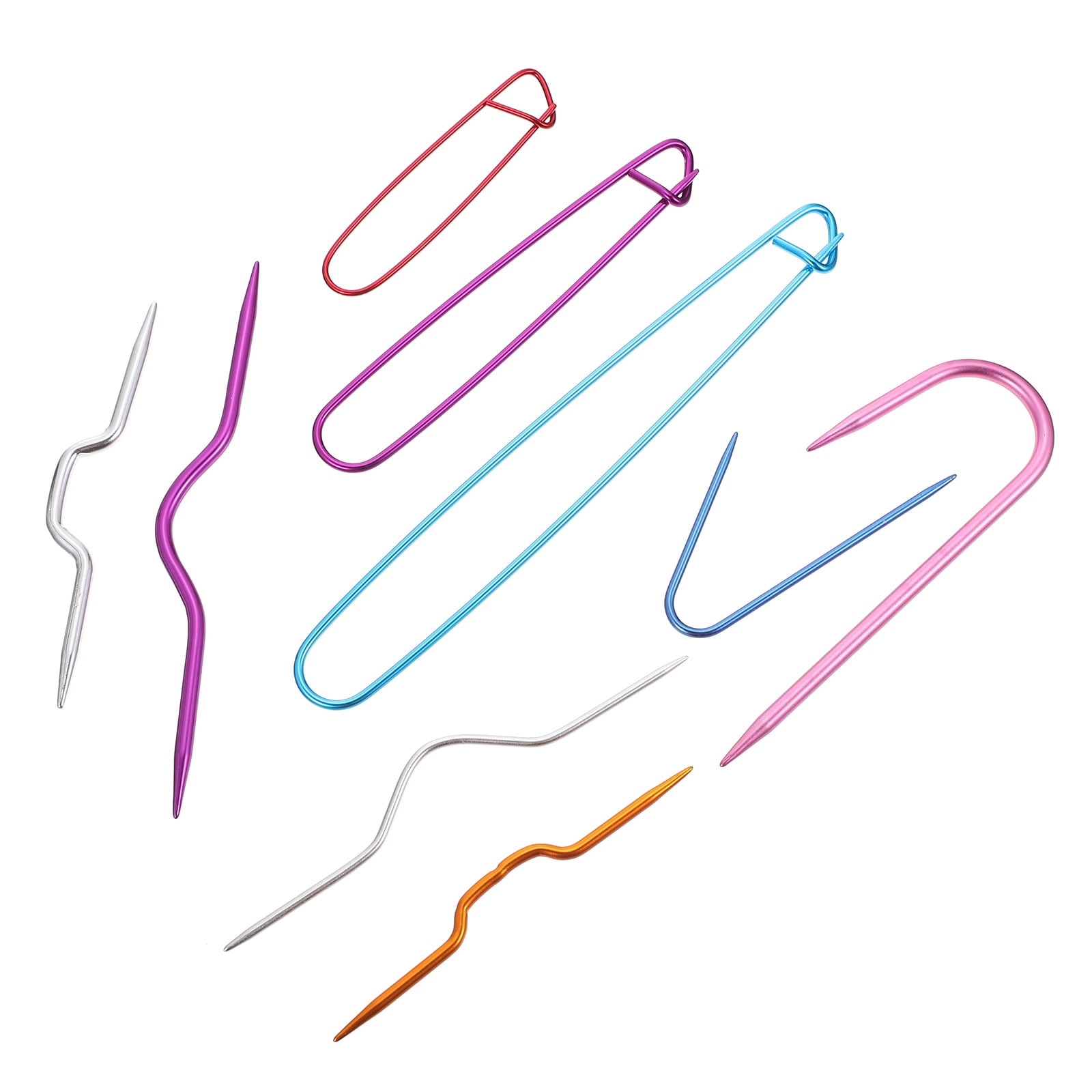 18 Pcs Knitting Needle Set with Cable, Sewing Pins, Aluminum Crochet ...