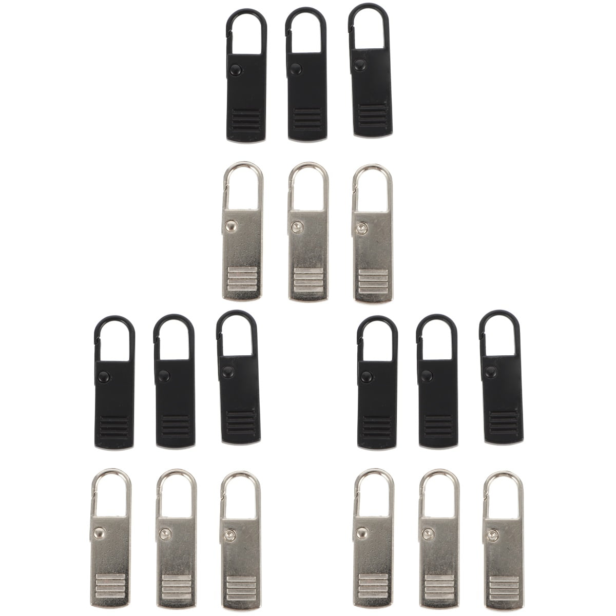 18 Pcs Labels Zip Fixer Tags Zipper Pull Repair Kit Bag Metal - Walmart.com