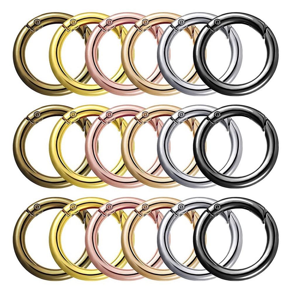 Guichaokj 18 Pcs Metal Split Collar Ring Accessories Bag Snap Fastener ...