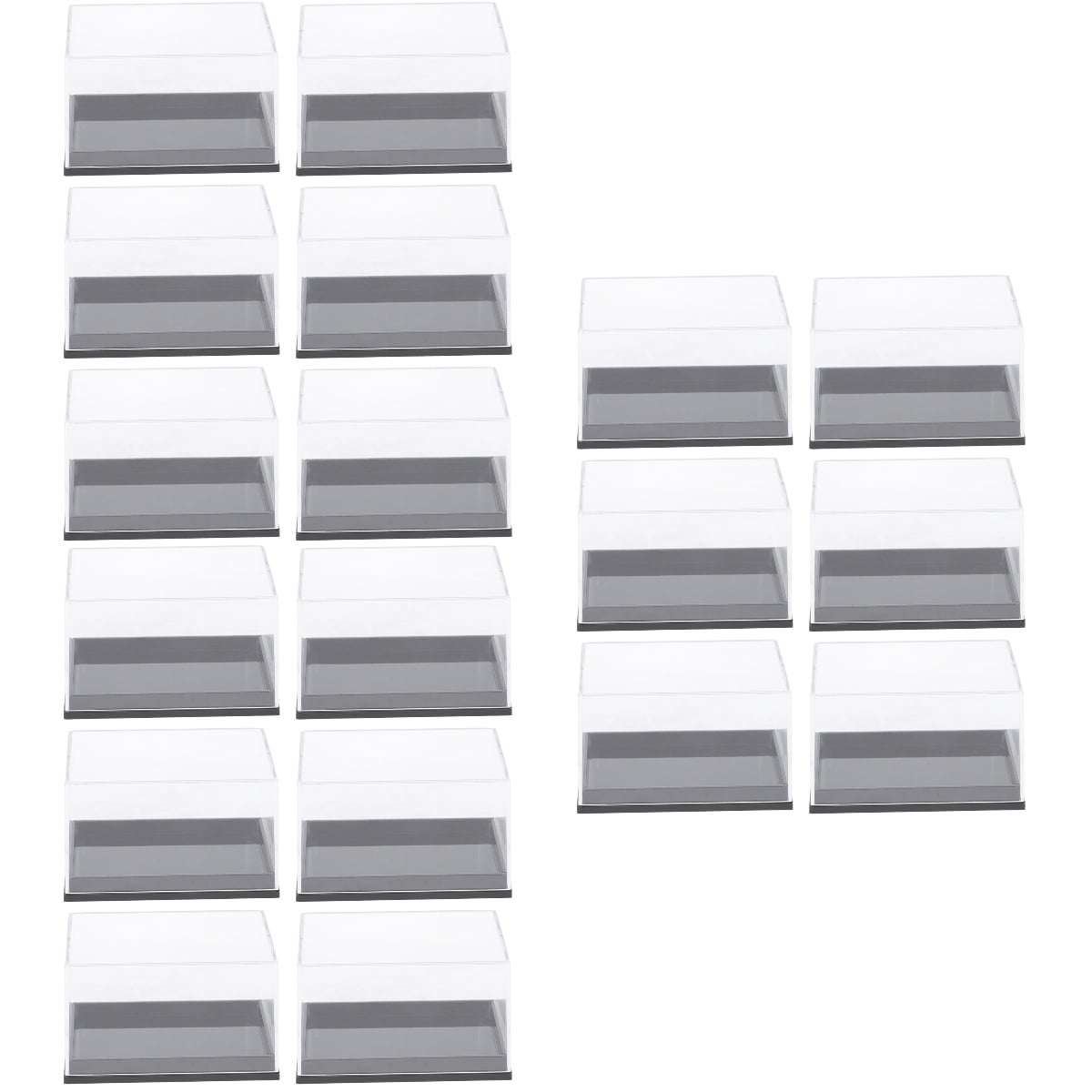 18 Pcs Mineral Specimen Box Storage Bins Clear Specimen Display Cases ...