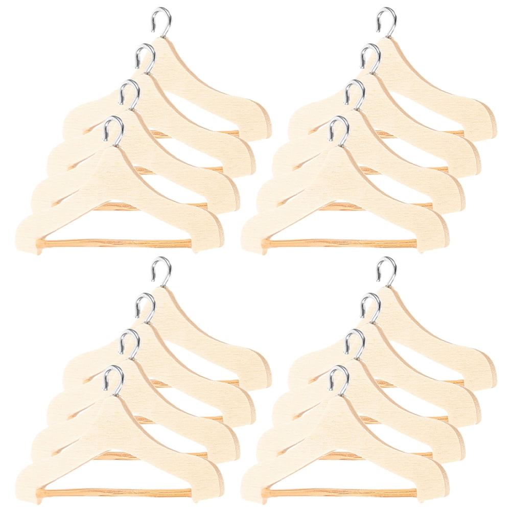Raindrops 18Pcs Dolls House Clothes Hangers Mini House Closet Hangers ...
