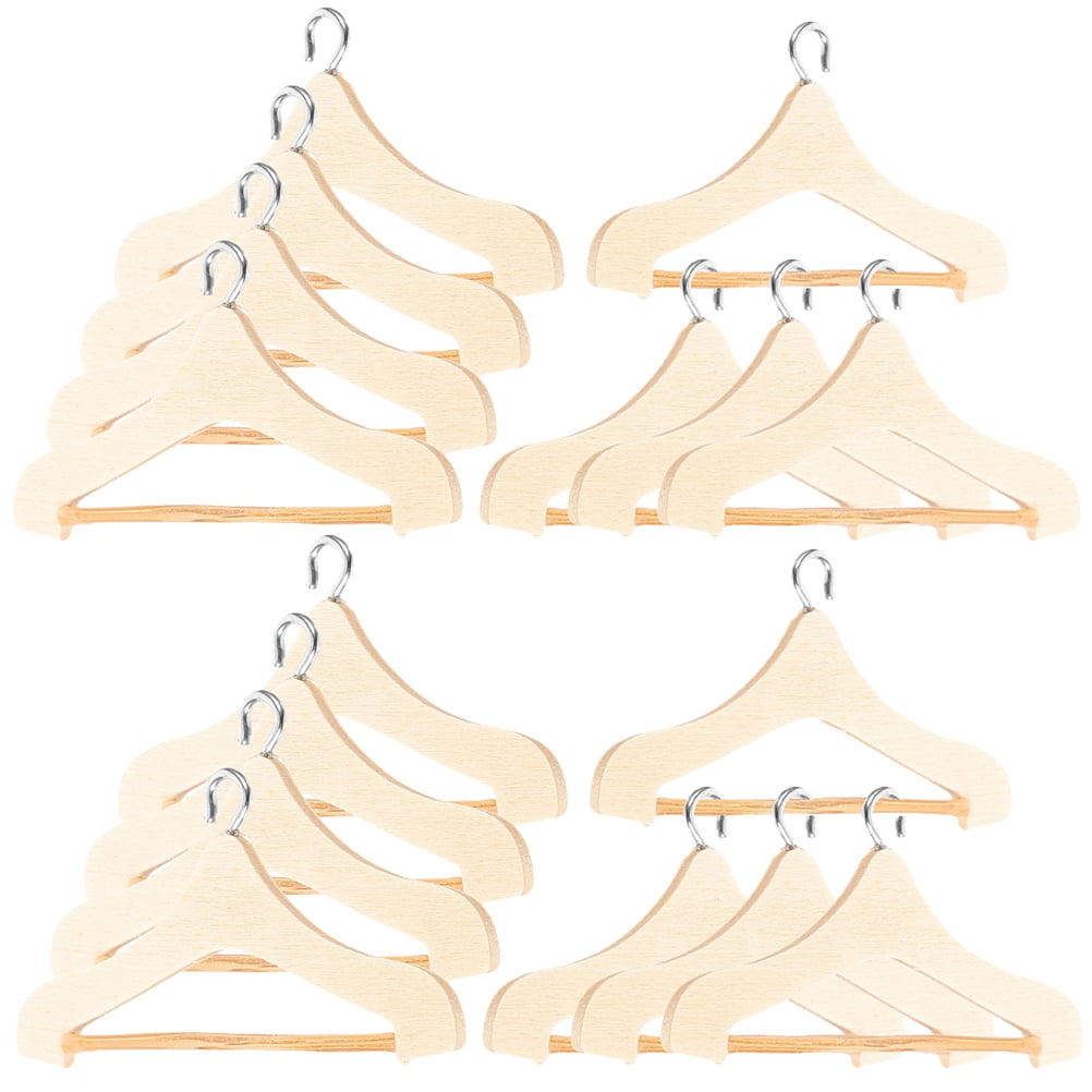 18 Pcs Mini Simulation Hanger Ornament Mini House Props Trouser Hangers ...