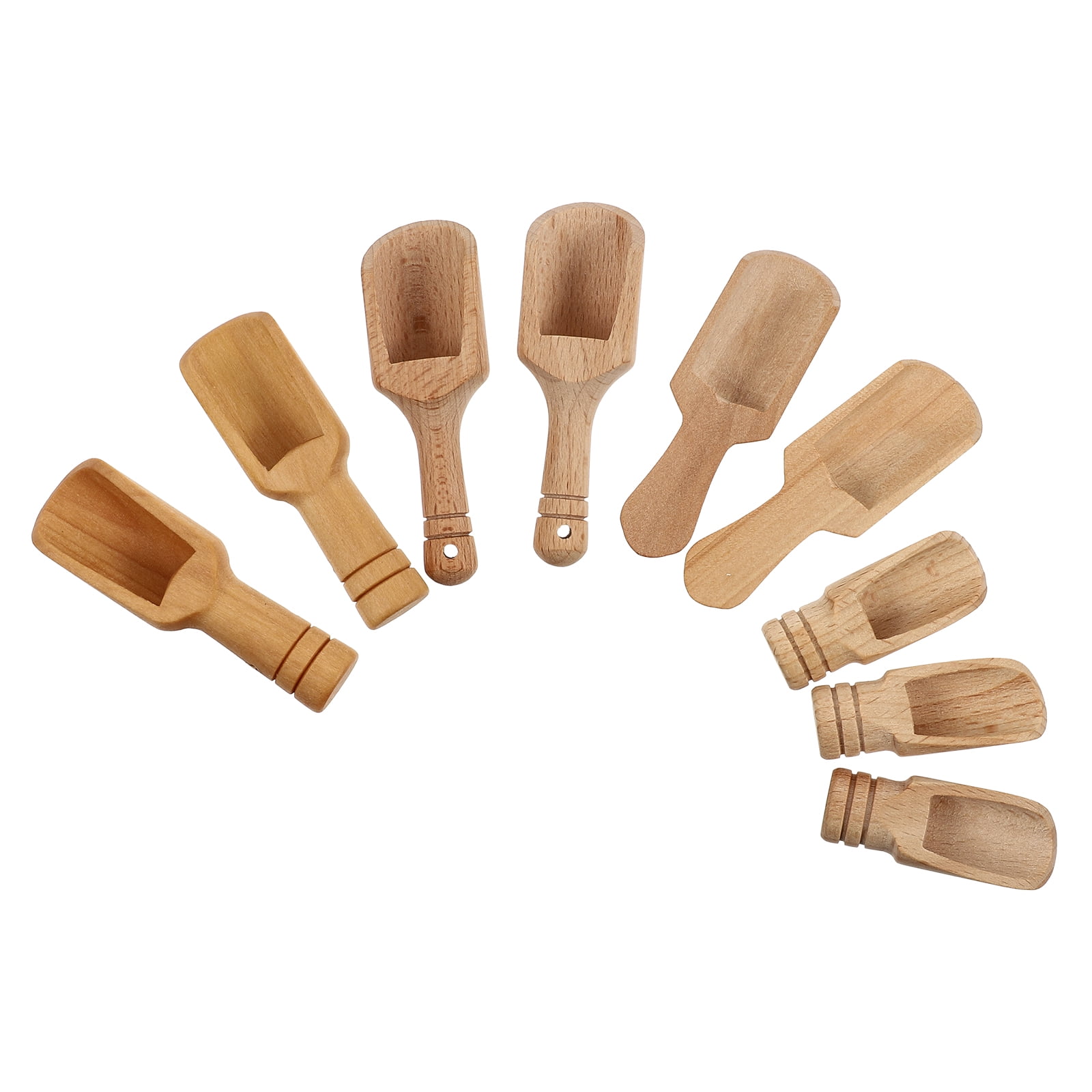 18 Pcs Mini Wooden Spoons Multi-functional Tea Spoons Ground Coffee ...
