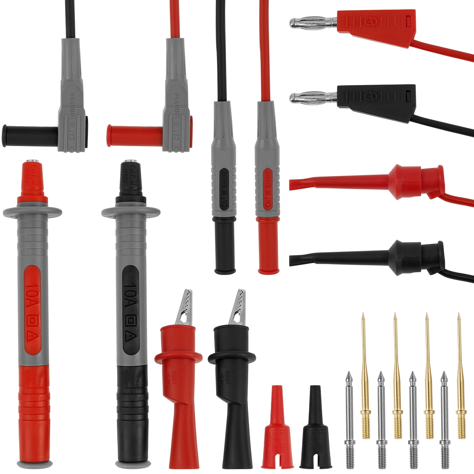18 Pcs Multimeter Test Lead Kit Versatile Multimeter Lead Kit with ...
