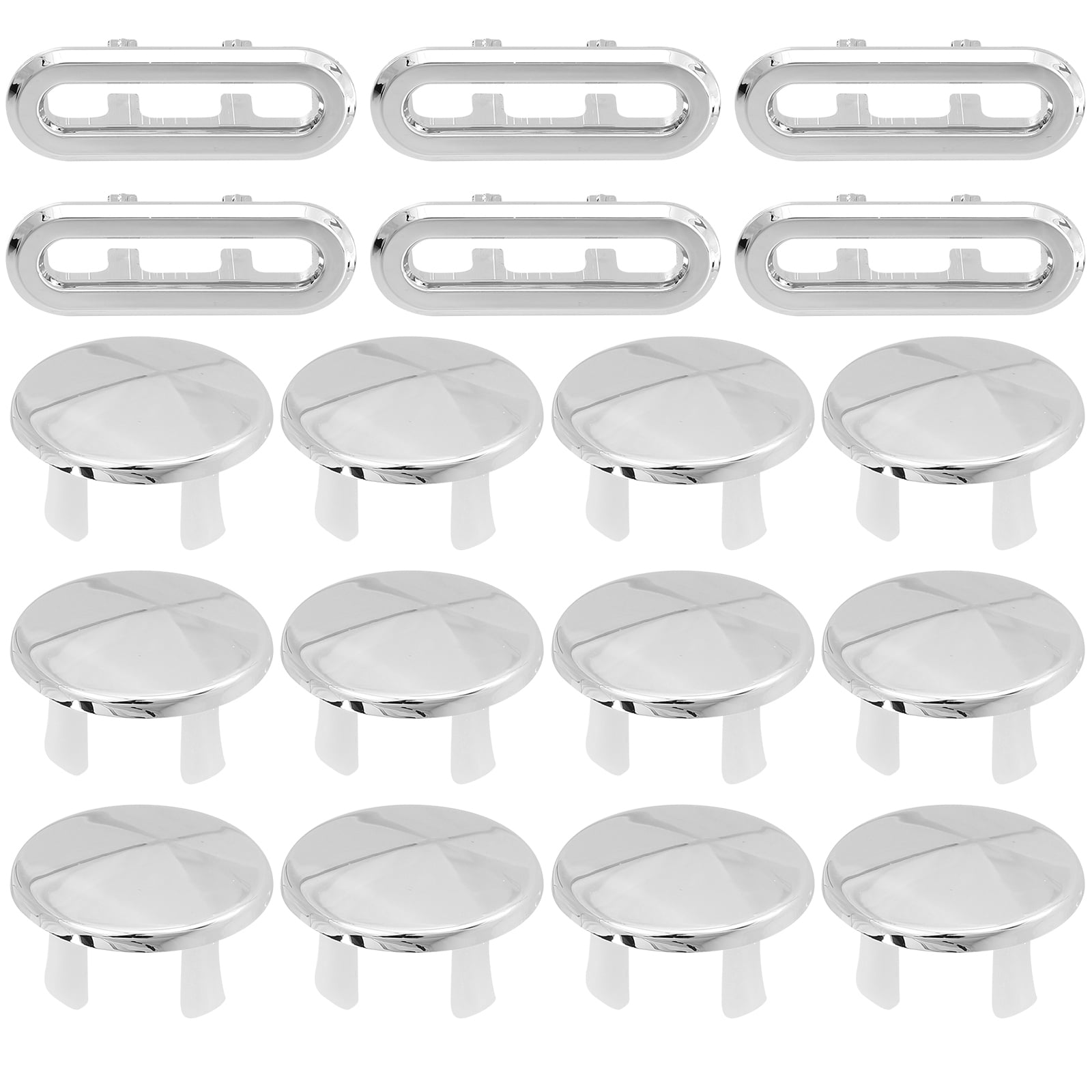 18 Pcs Overflow Hole Water Trough Sink Bath Tub Accessories Plastic ...