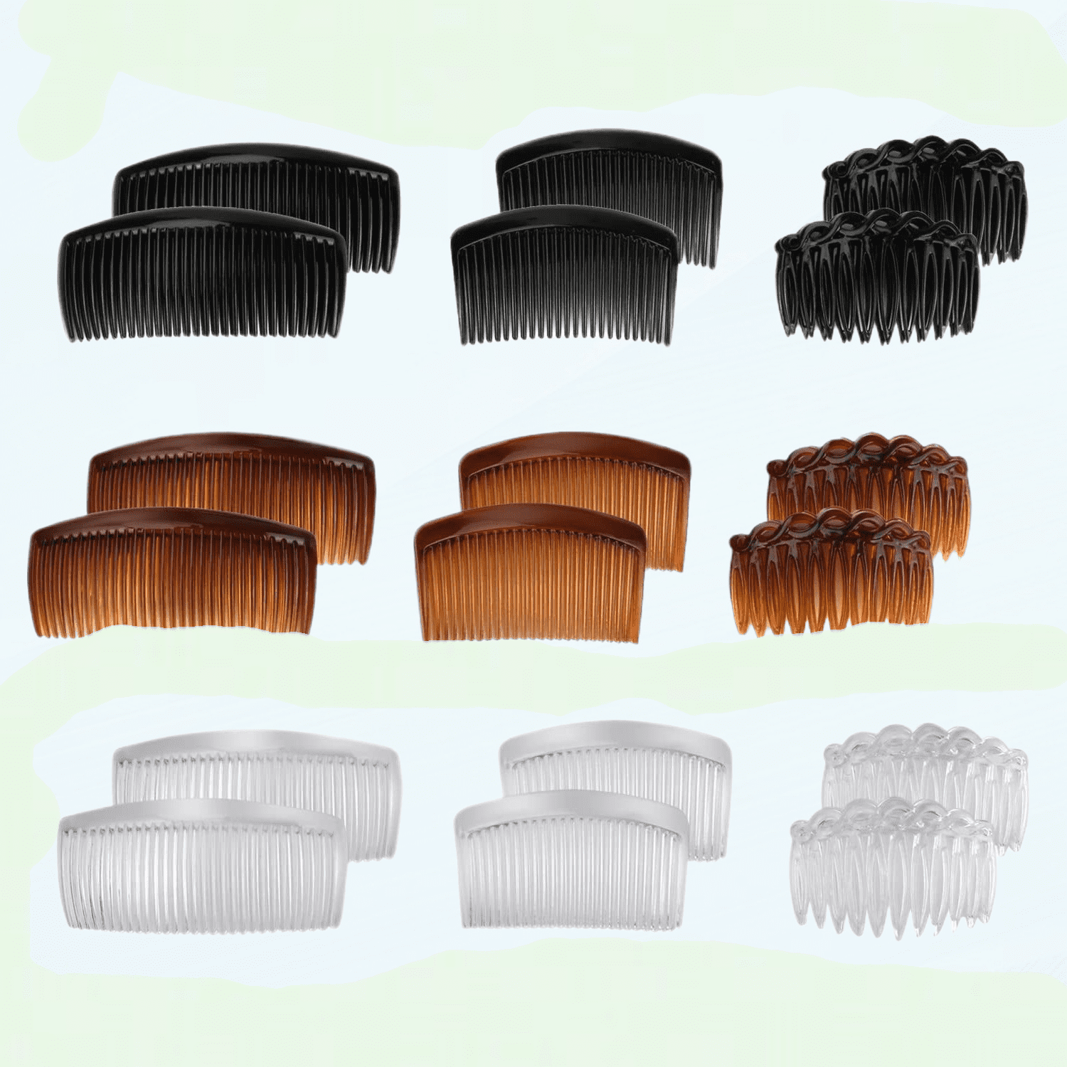 18 Pcs Plastic Twist Comb Hair Clips with Teeth, French Hair Side Clip ...