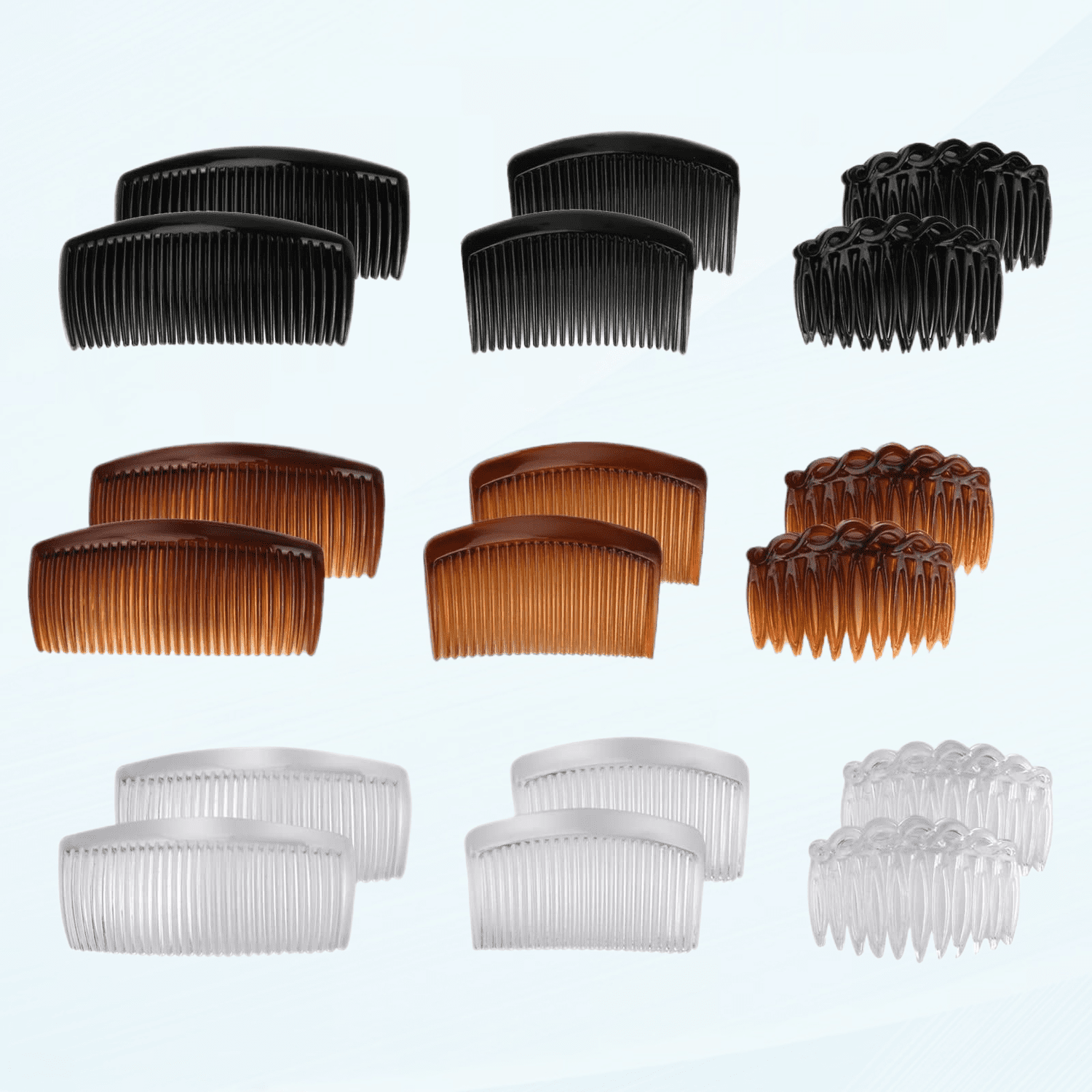 18 Pcs Plastic Twist Comb Hair Clips with Teeth French Hair Side Clip ...